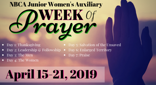 Week of Prayer – NBCA