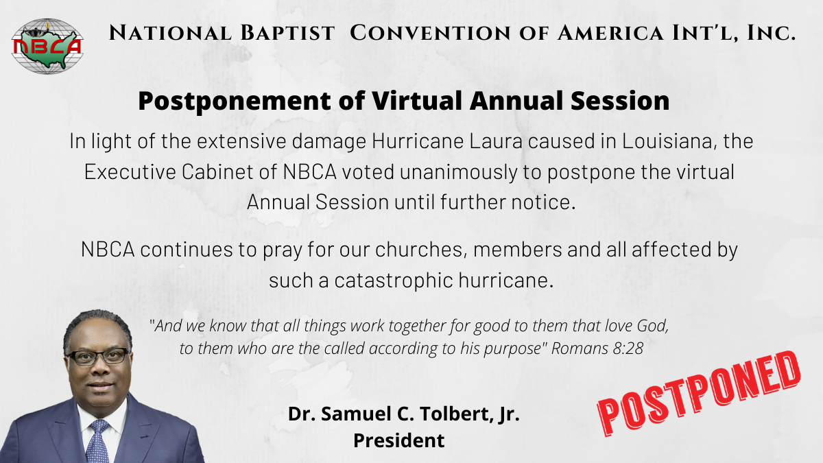 Postponement of Annual Session – NBCA